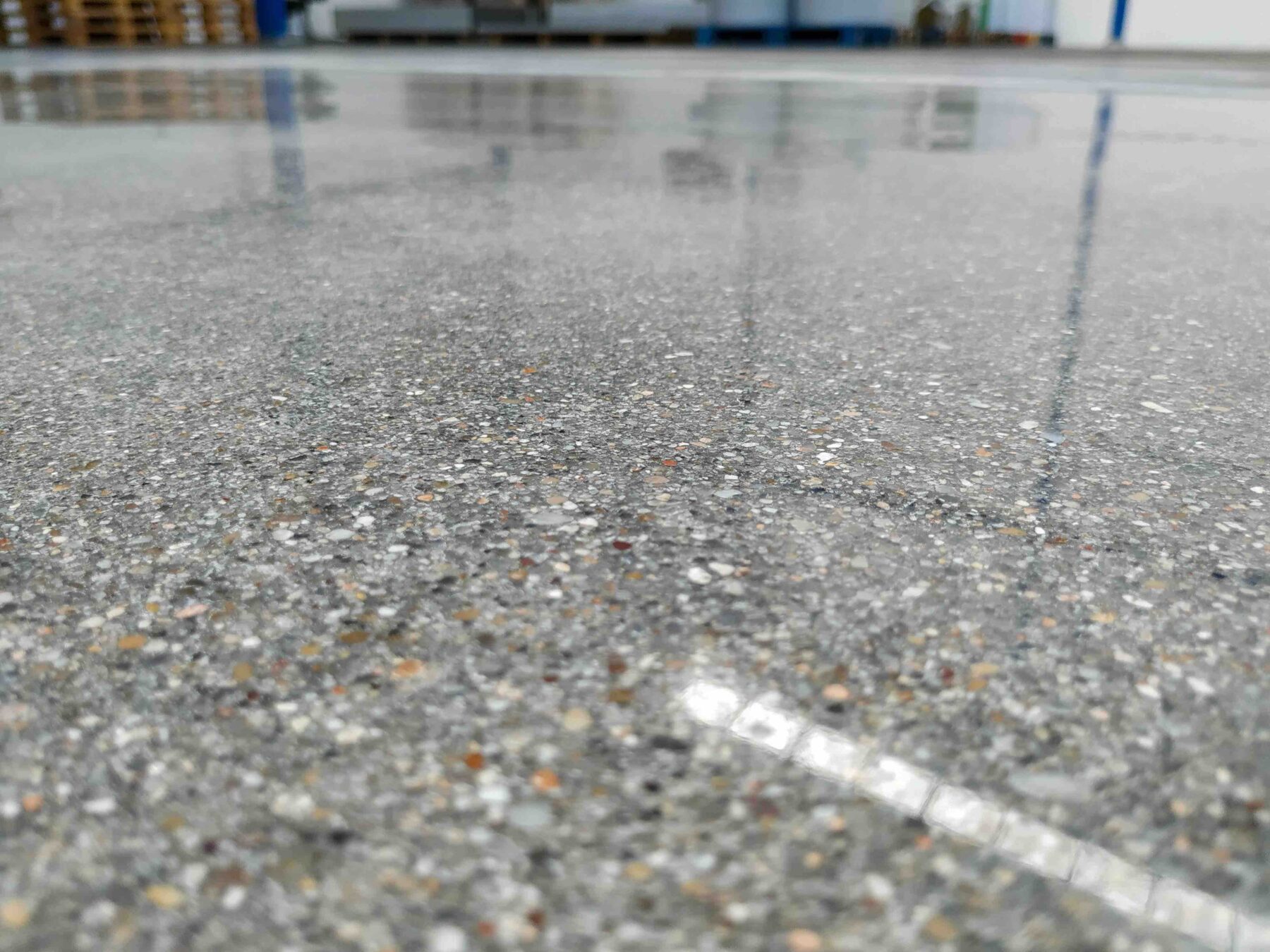 Salt and pepper polished concrete | BECOSAN®